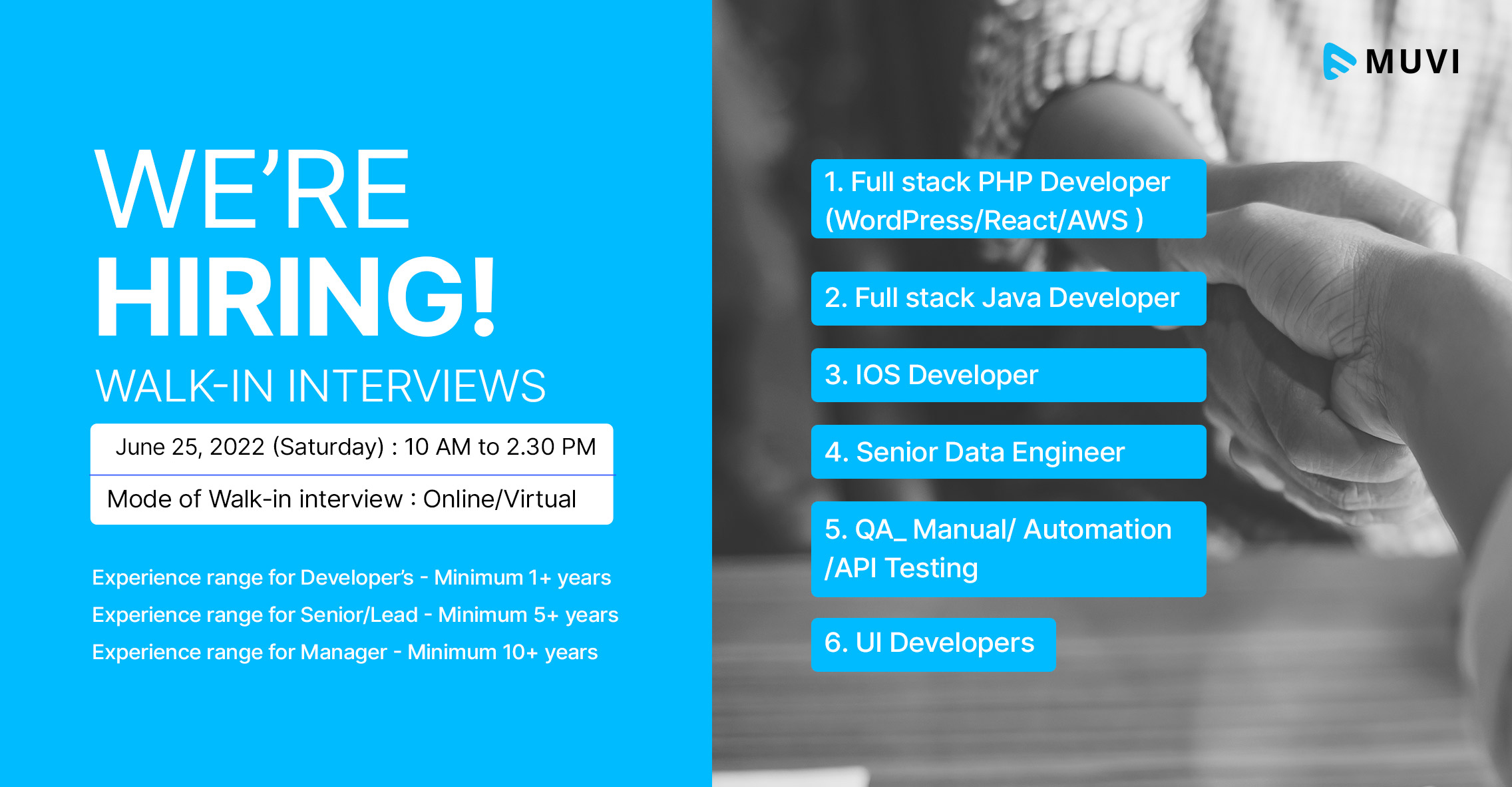 Muvi Announces Virtual Recruitment Drive for Hiring Top Talent in the ...