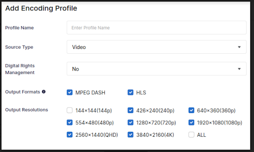 Easily Customize Encoding Profiles With Muvi One - Muvi One